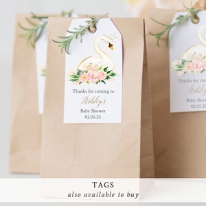 Swan Banner Flags Printable, Editable Template, Swan Banner Decoration ...