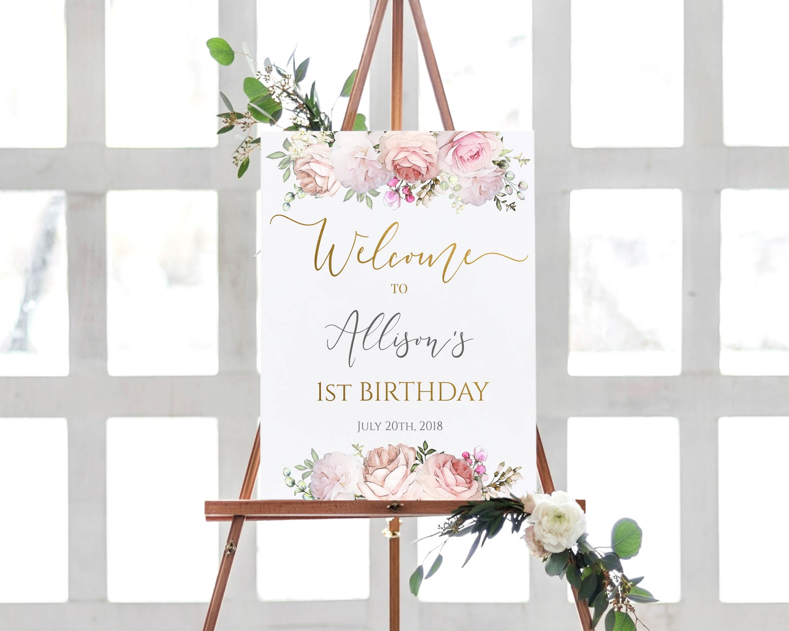 Birthday Welcome Sign Printable Editable Corjl Template | Etsy UK