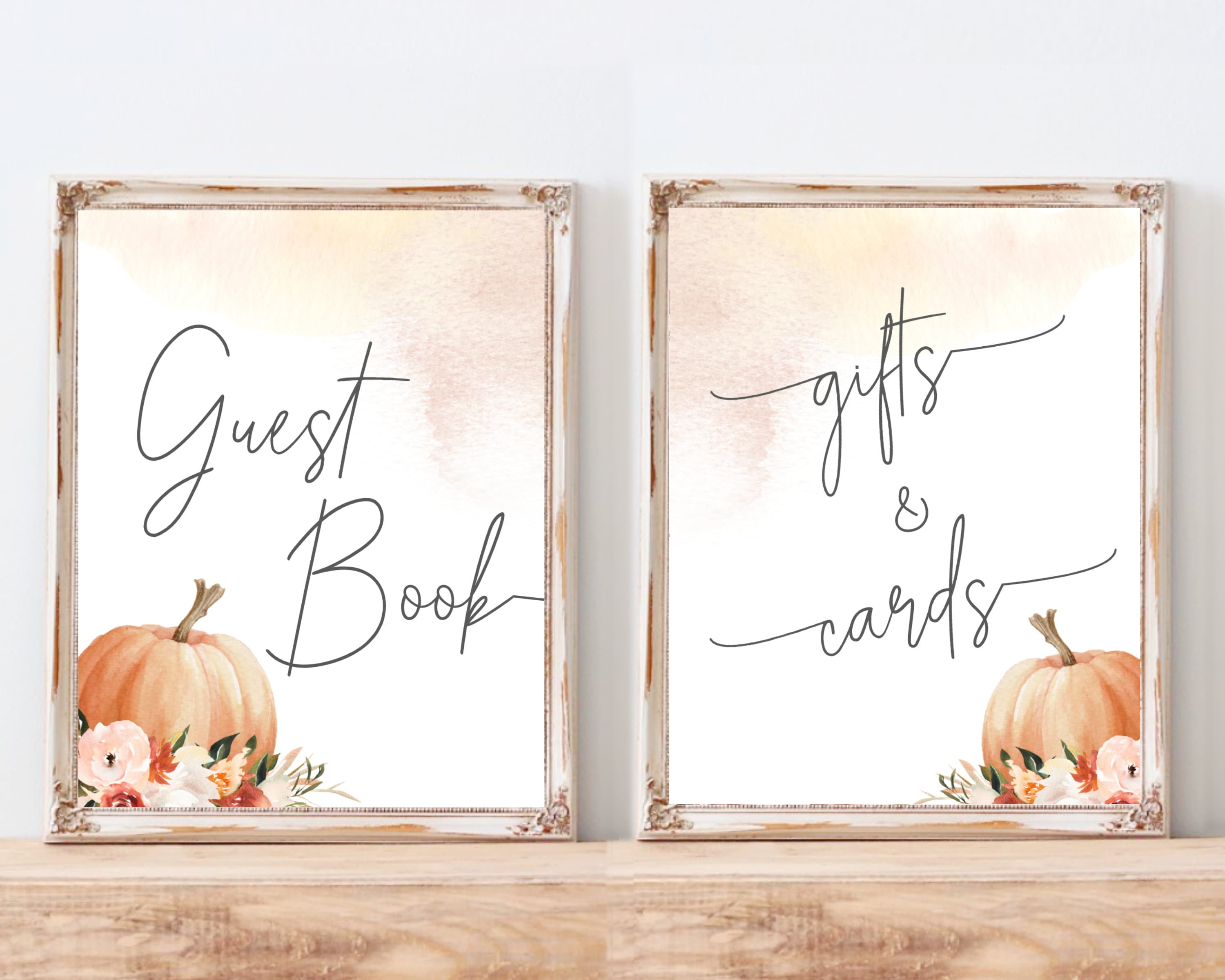 Fall Pumpkin Baby Shower Signs Bundle Signage Set Printable - Etsy