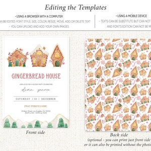 Gingerbread House Party Invitation, Printable, Christmas Party Invite ...