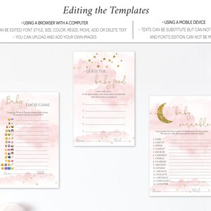 Twinkle Twinkle Little Star Baby Shower Games Kit Moon and Stars Baby ...