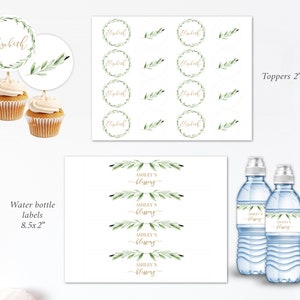 Olive Greenery Blessing Invitation Bundle, LDS Baby Blessing Decor ...
