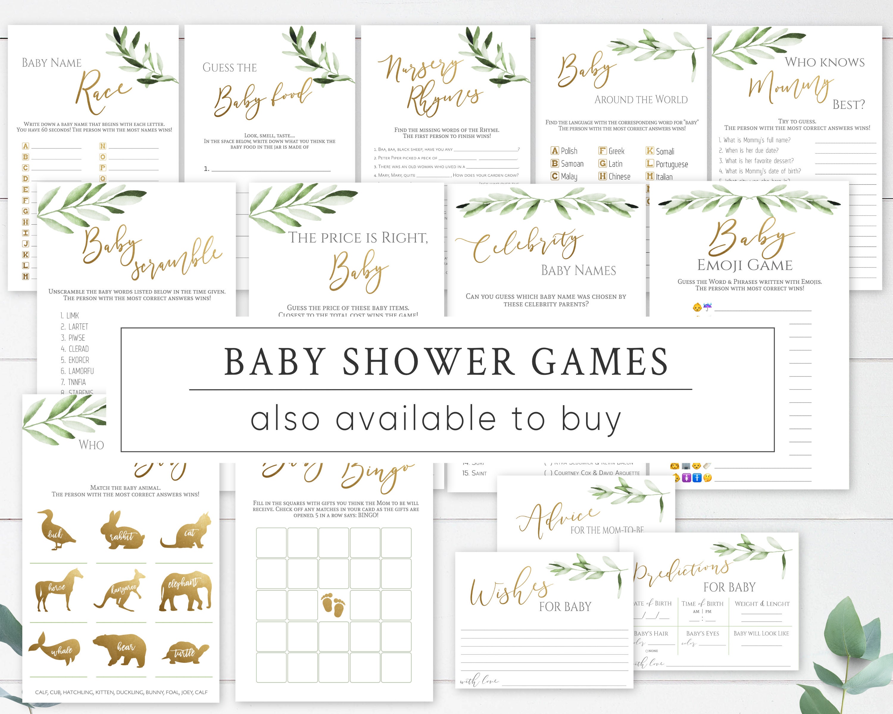 Greenery Gender Reveal Invitation Printable Baby Editable Template ...