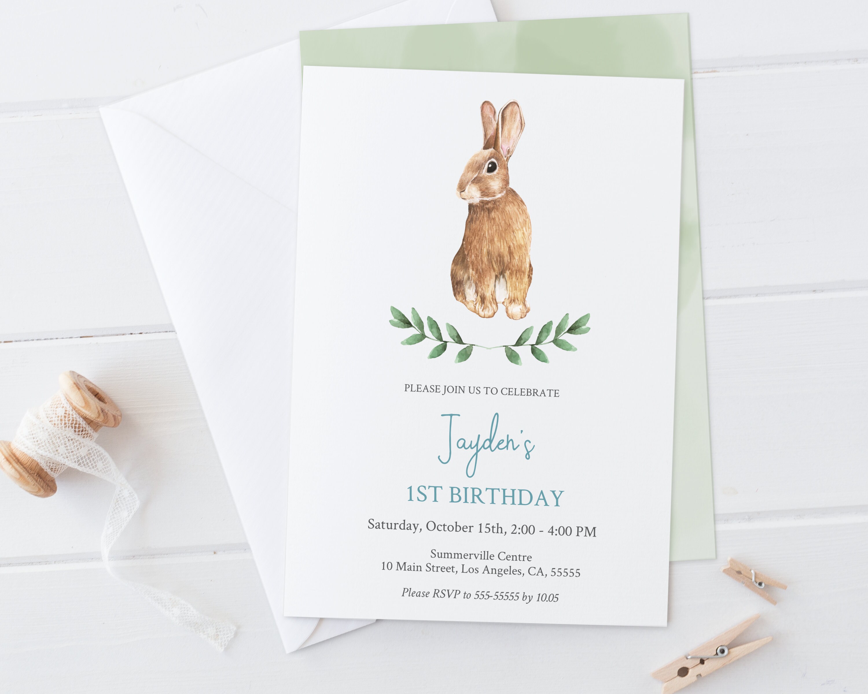 Bunny Birthday Invitation Printable Peter Rabbit Invite - Etsy UK