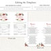Winter Floral Christmas Program Template: Printable Dinner Program ...