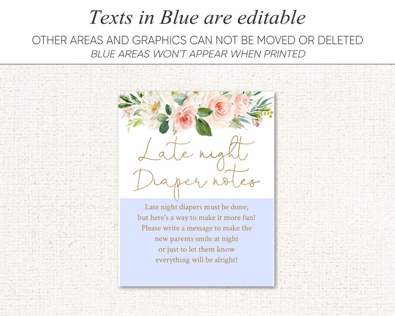 Late Night Diapers Notes Sign Cards Diaper Thoughts Sign | Etsy