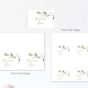 Olive Greenery Blessing Invitation Bundle, LDS Baby Blessing Decor ...