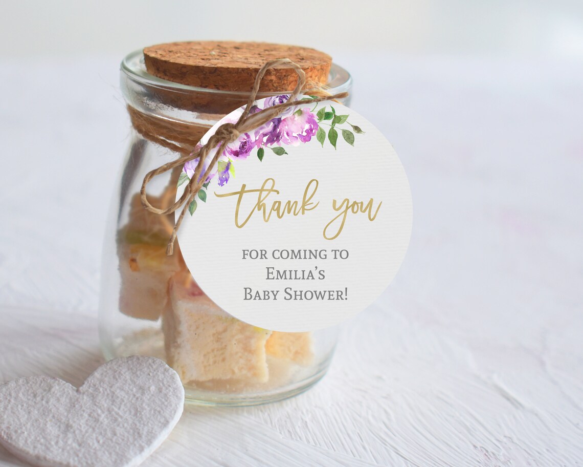 Circle Favor Tags Printable Thank You Tags Editable - Etsy