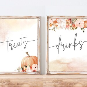 Fall Pumpkin Baby Shower Signs Bundle Signage Set Printable - Etsy
