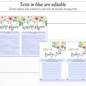 Watercolor Floral Baby Shower Games Bundle (digital Download) - Etsy