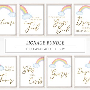 Rainbow Baby Shower Favor Tags Thank You Tag Printable Rainbow ...