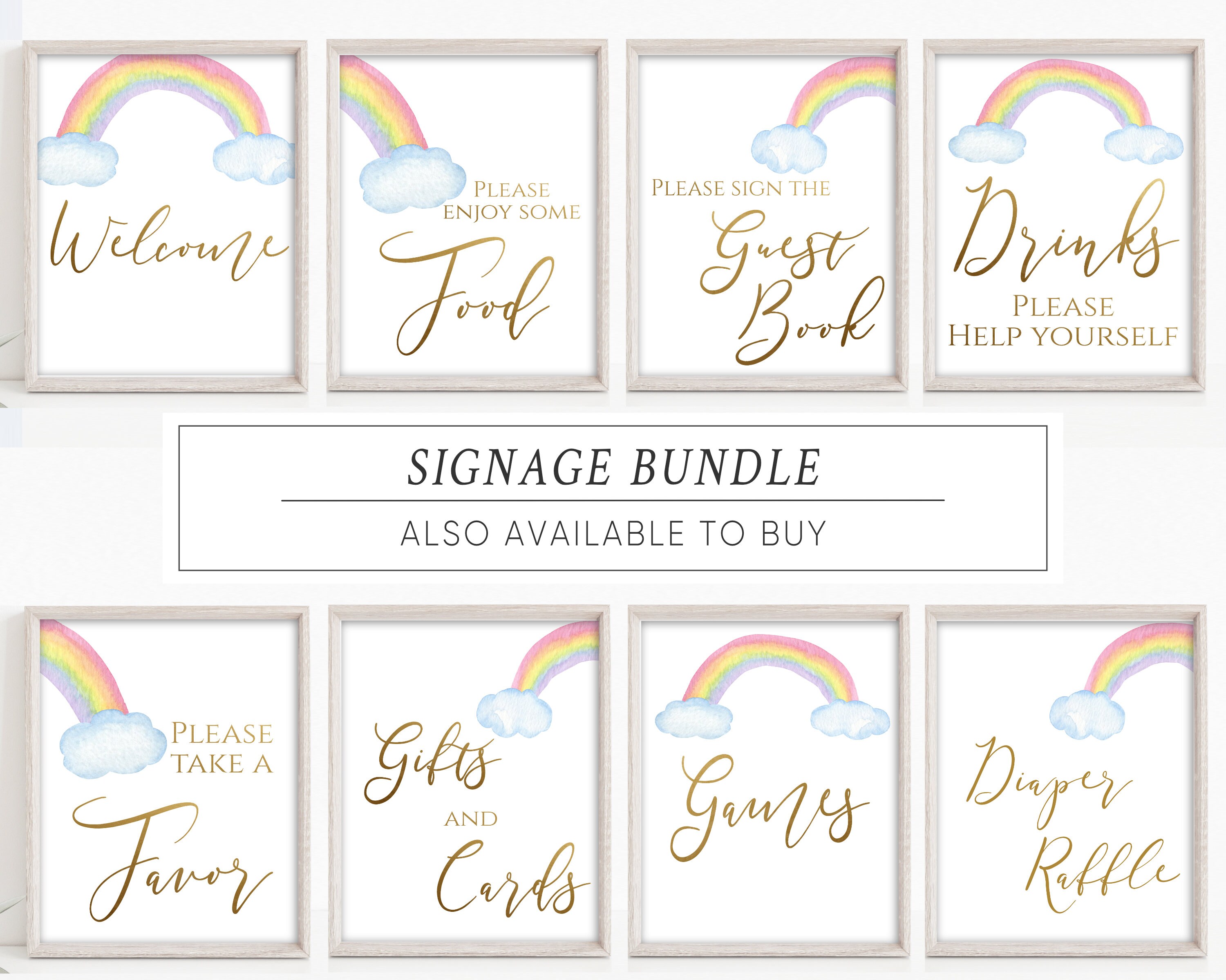 Rainbow Baby Shower Favor Tags Thank You Tag Printable Rainbow - Etsy