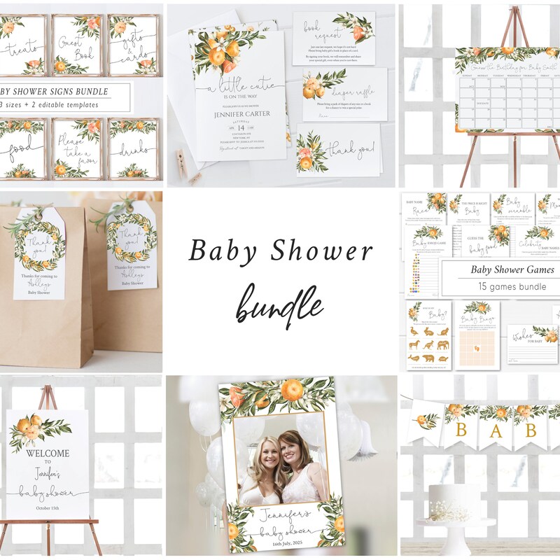 Orange Baby Shower - Etsy