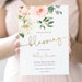 Blessing Invitation Printable LDS Girl Blessing Invite Blush Floral ...