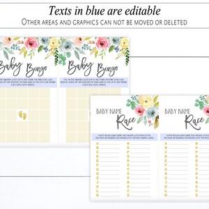 Watercolor Floral Baby Shower Games Bundle (digital Download) - Etsy