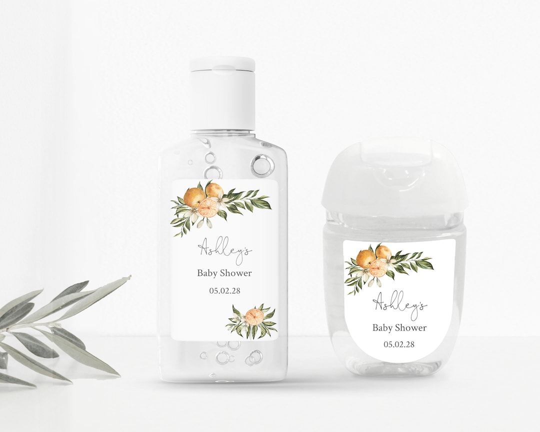 Hand Sanitiser Labels Printable,editable Template, Oval Label, Citrus ...