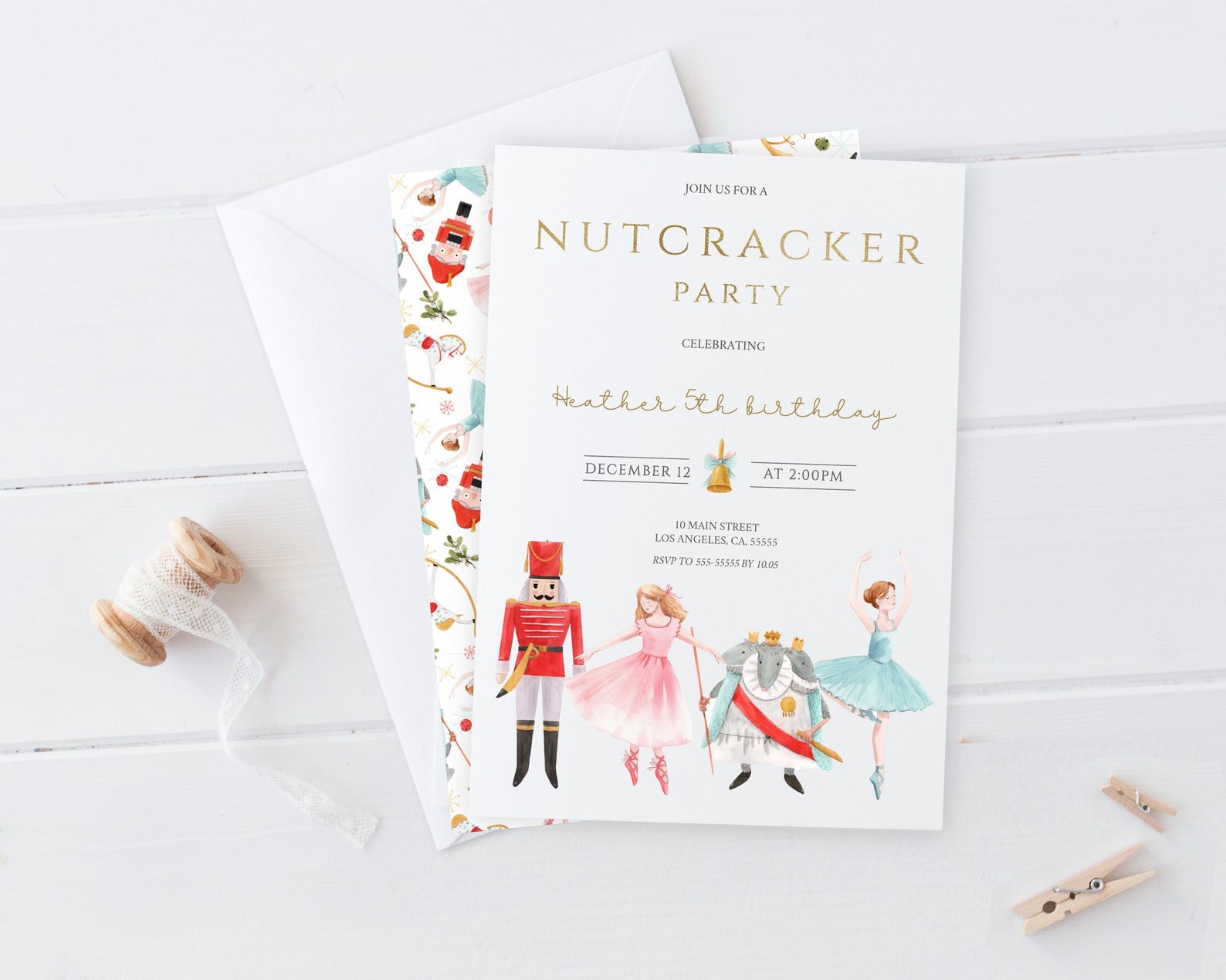Nutcracker Birthday Party Invitation Printable Birthday - Etsy