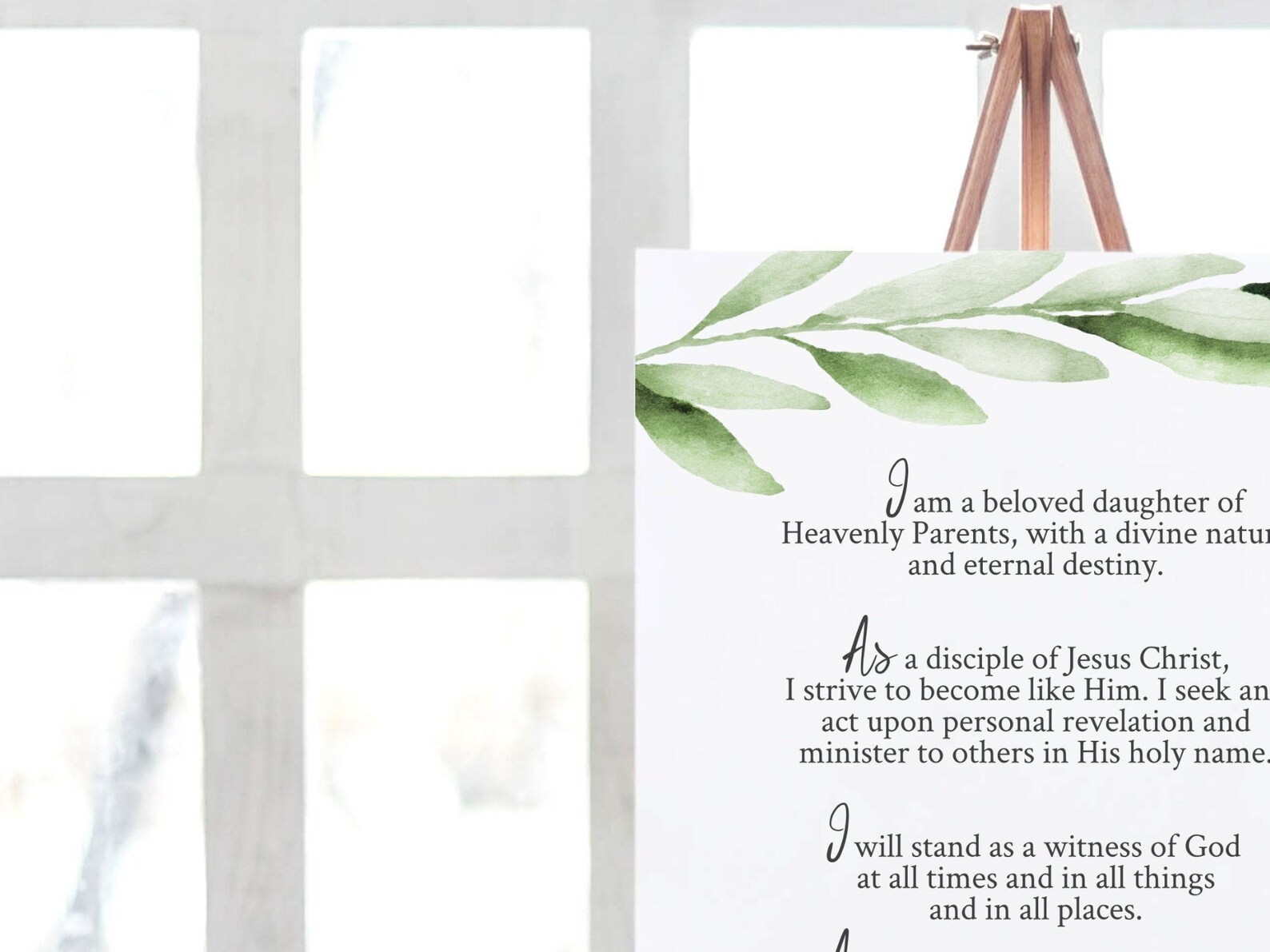 NEW LDS Young Women Theme Poster Lds YW Theme Sign | Etsy