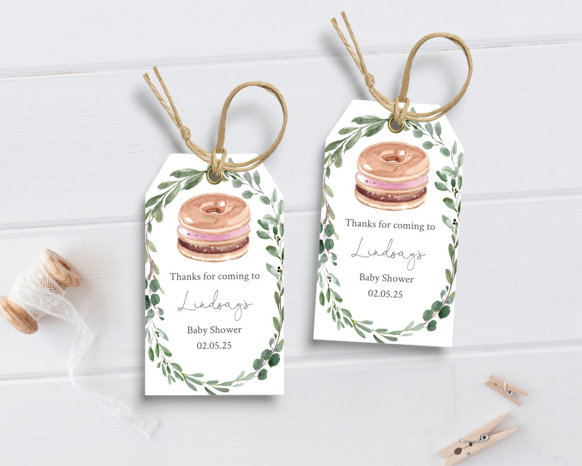 Donuts Baby Shower Favor Tags Thank You Label Donut Tags - Etsy