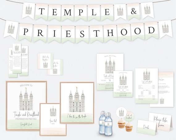 Temple and Priesthood Preparation Bundle LDS Printable | Etsy