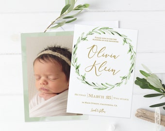 LDS Baby Blessing Invitation, Printable, Landscape, Editable Template ...