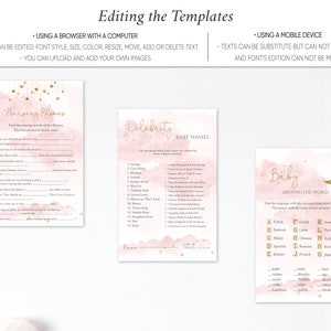 Twinkle Twinkle Little Star Baby Shower Games Kit Moon and Stars Baby ...