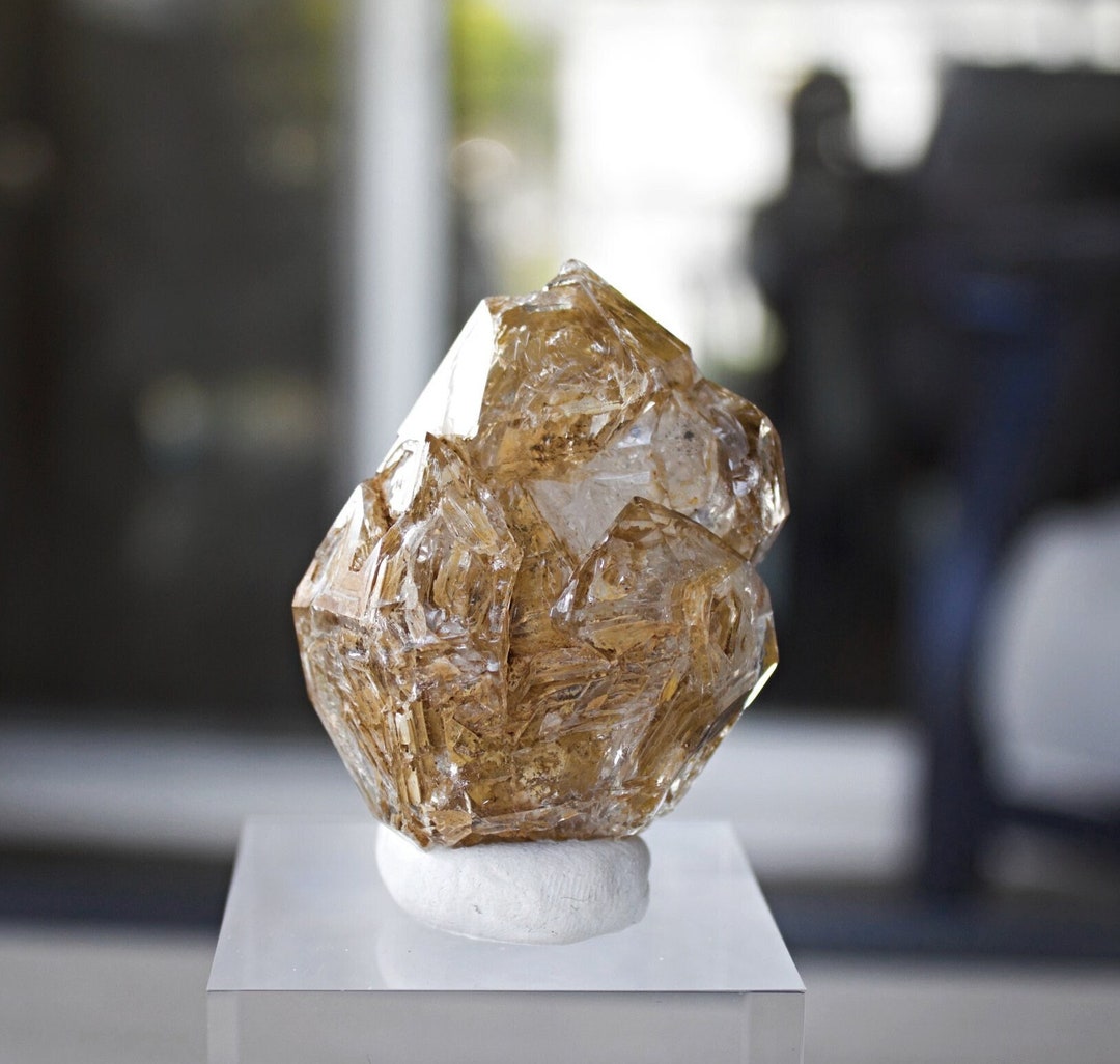 Skeletal Elestial Quartz Crystal With Clay Inclusion | Fenster Quartz ...