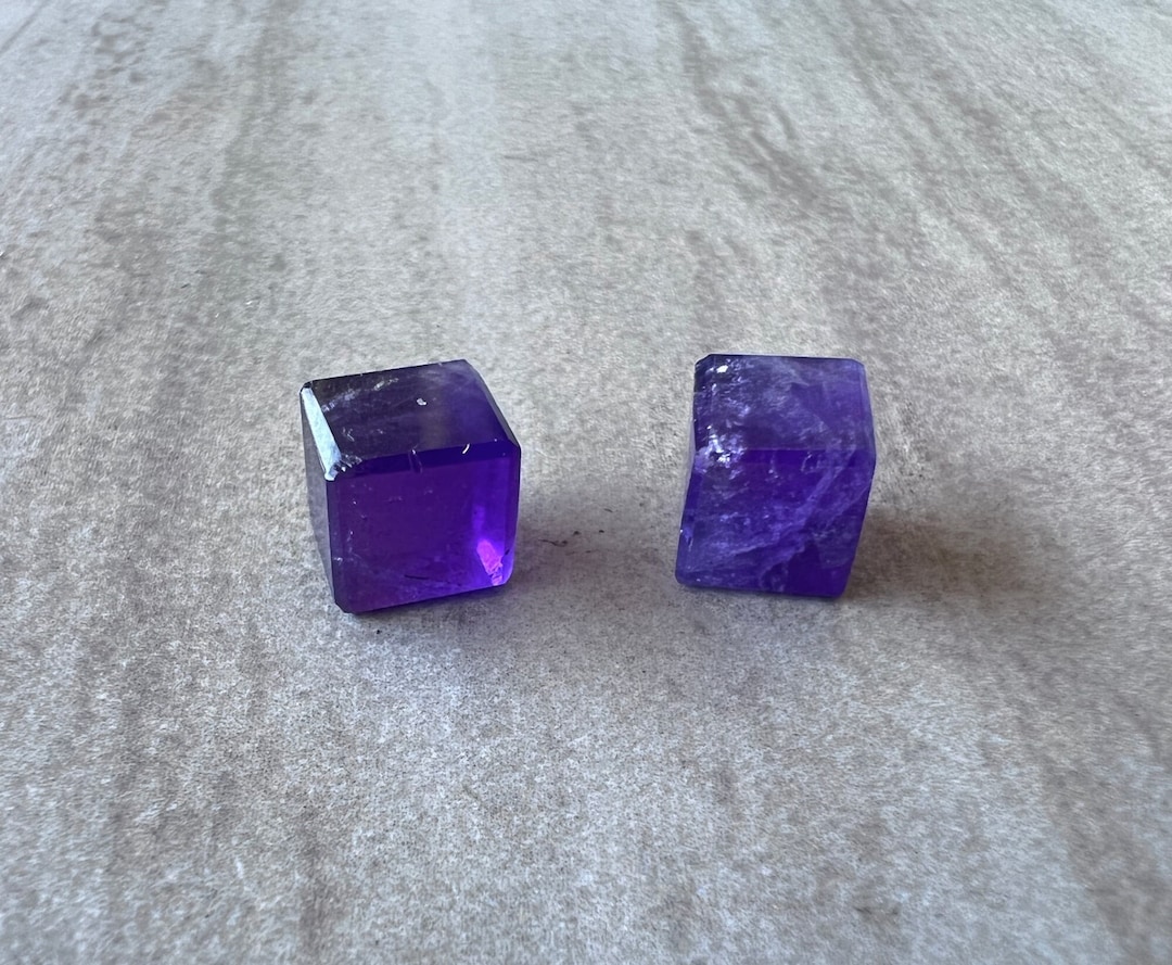 Dark Purple Amethyst Crystal , 2pcs Deep Purple African Amethyst ...