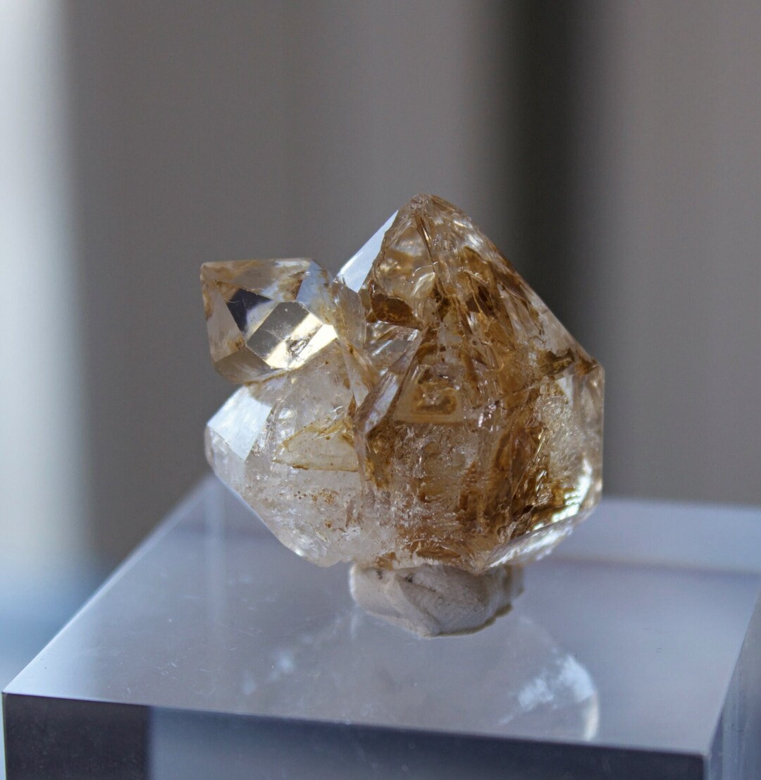 Skeletal Elestial Quartz Crystal With Clay Inclusion , Window Quartz ...