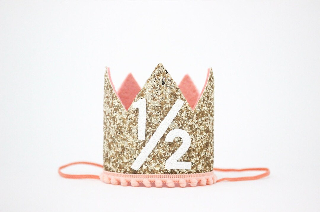 Half Birthday Crown 1/2 Birthday Crown Half Birthday Girl Outfit Baby ...