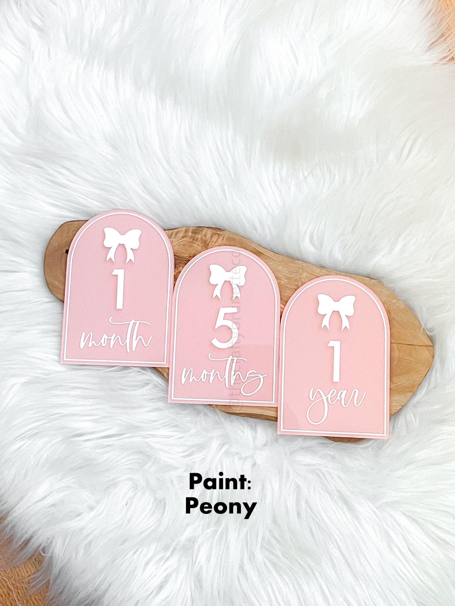 Bow Acrylic Milestone Set, Monthly Milestone Set, Acrylic Milestone ...