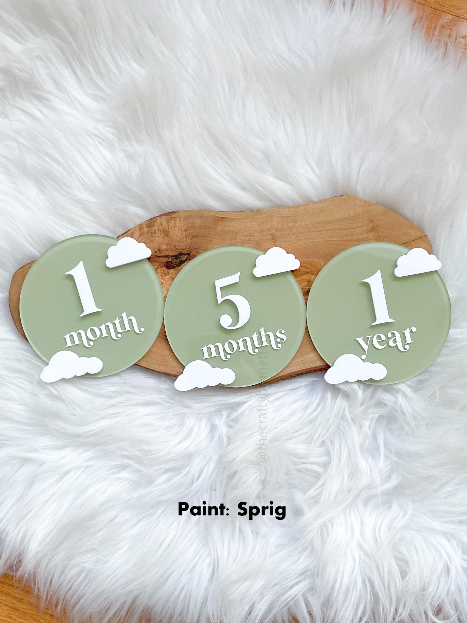 Cloud Acrylic Milestone Set, Monthly Milestone Set, Acrylic Milestone ...