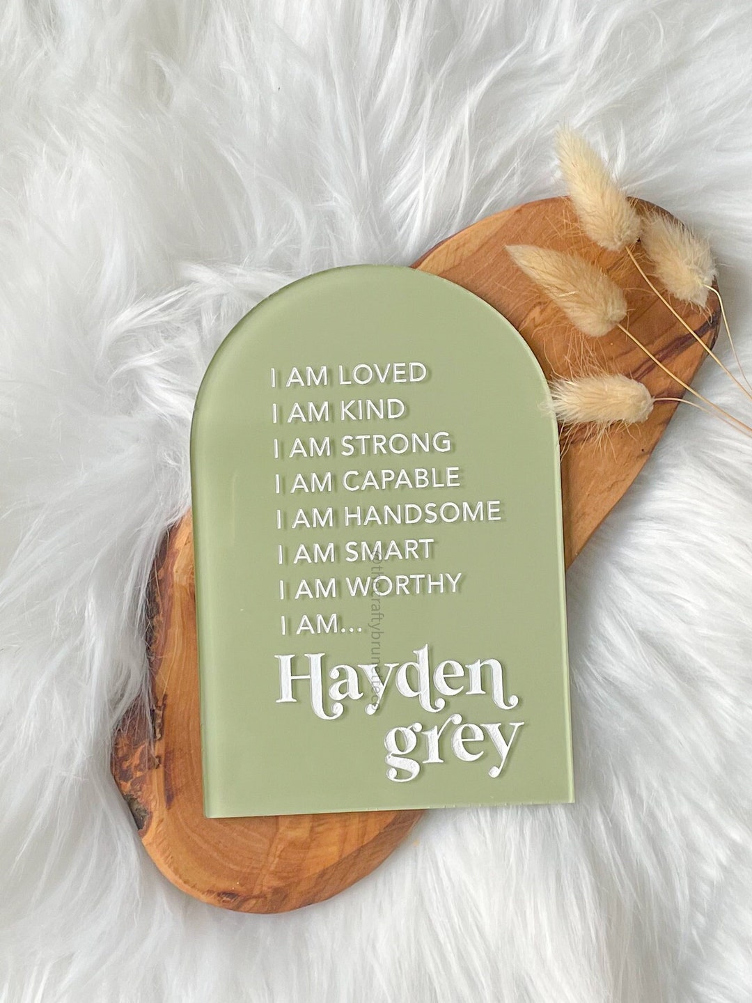 Acrylic Affirmation Sign for Kids, Kids Affirmations, Personalized ...