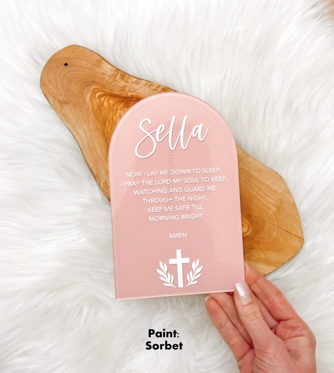 Custom Prayer Plaque, Nursery Prayer Sign, Confirmation Sign, Prayer ...