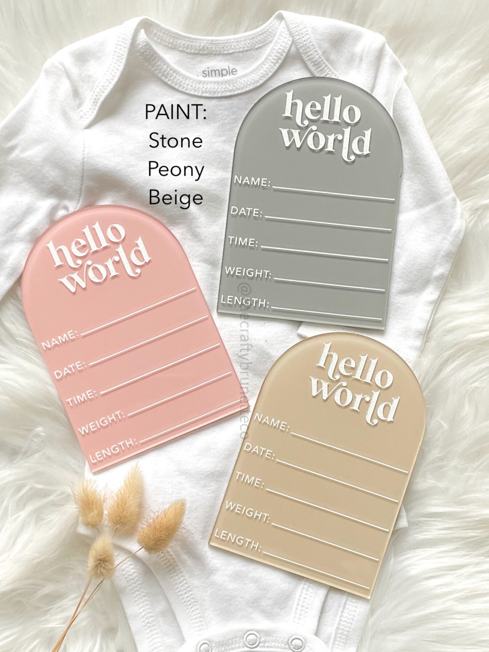 Birth Stat Sign for Baby, Baby Birth Announcement, Acrylic Birth Stat ...