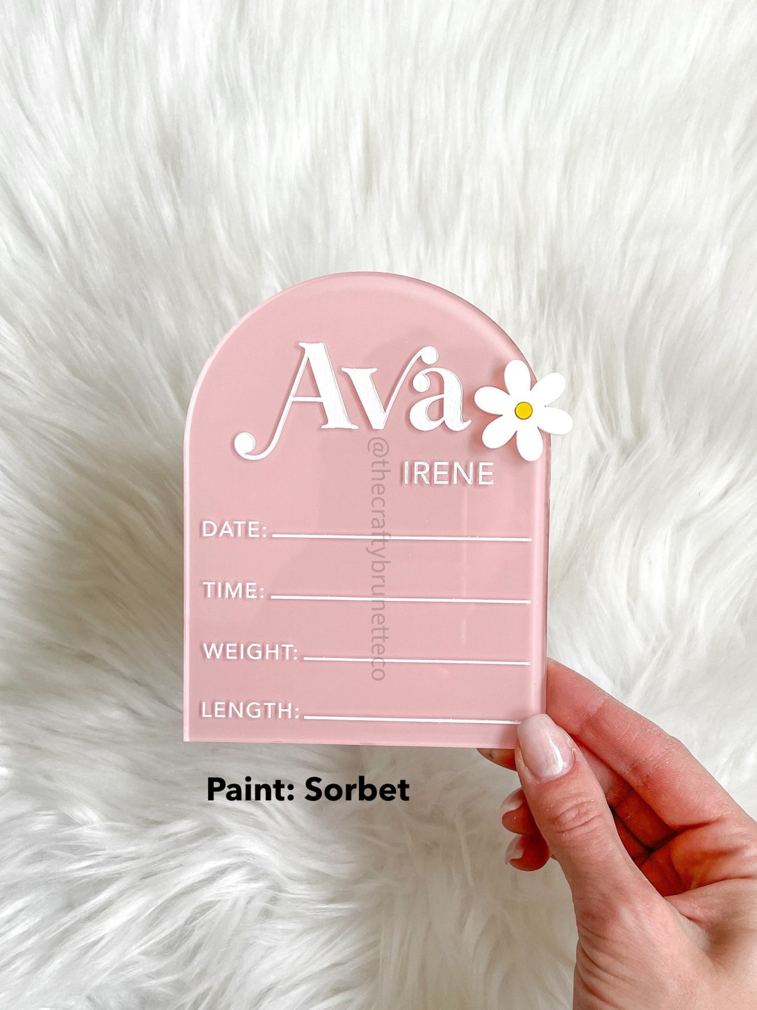 Birth Stat Sign for Baby, Baby Birth Announcement, Acrylic Birth Stat ...