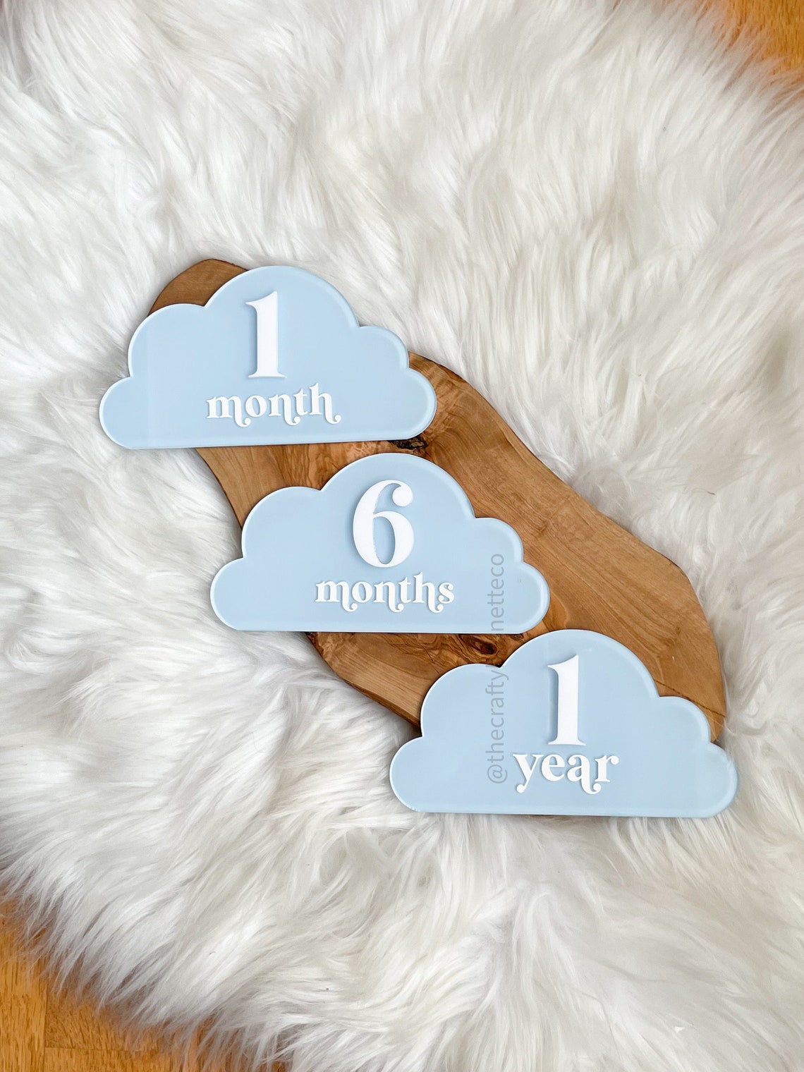 Cloud Acrylic Milestone Set, Monthly Milestone Set, Acrylic Milestone ...