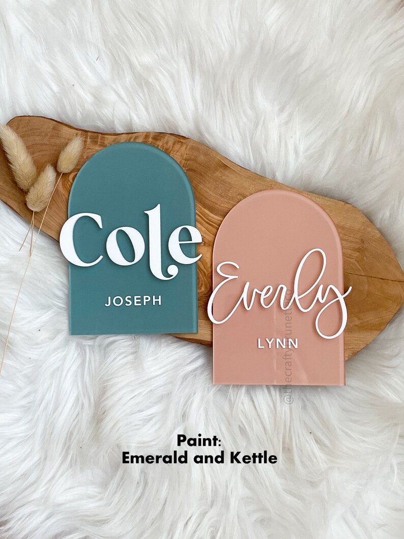 Acrylic Name Plaque, Baby Birth Announcement, Acrylic Baby Sign ...