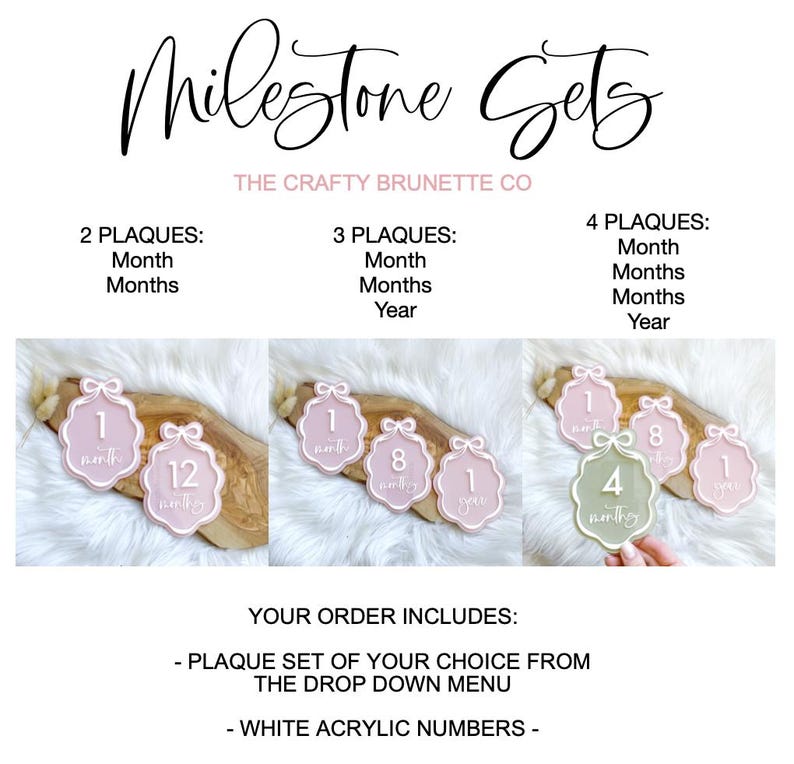 Cloud Acrylic Milestone Set, Monthly Milestone Set, Acrylic Milestone ...
