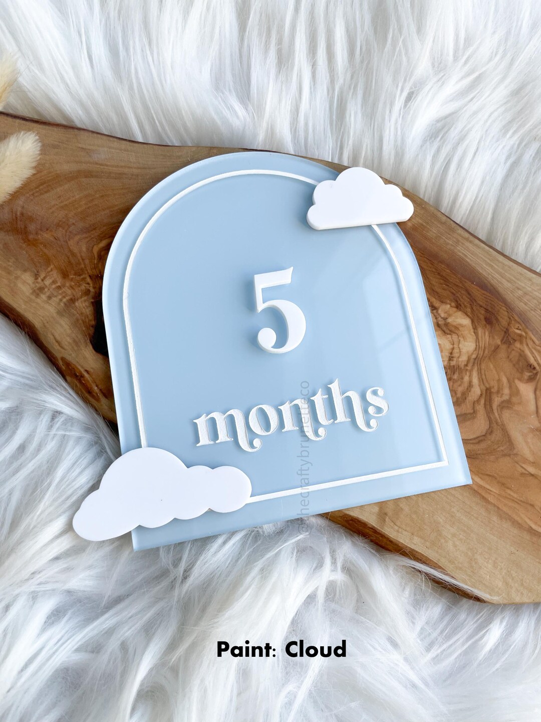 Cloud Acrylic Milestone Set, Monthly Milestone Set, Acrylic Milestone ...