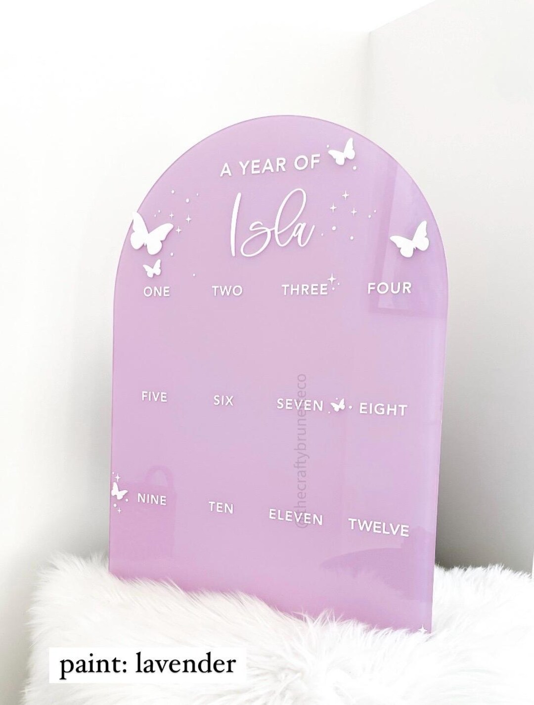 One Year of Baby Acrylic Sign, First Year of Photos Acrylic Sign, First ...