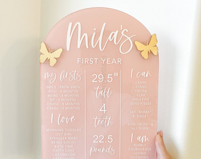 First Year Achievement Board, First Year Milestone Board, My Firsts ...