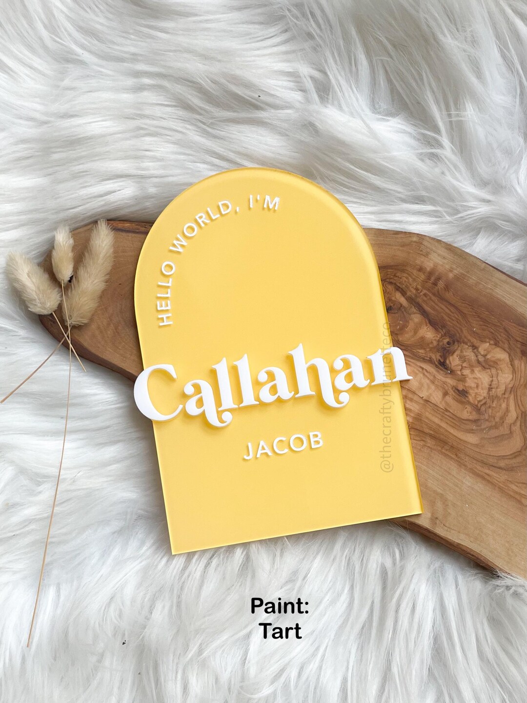 Acrylic Name Plaque, Baby Birth Announcement, Acrylic Baby Sign ...