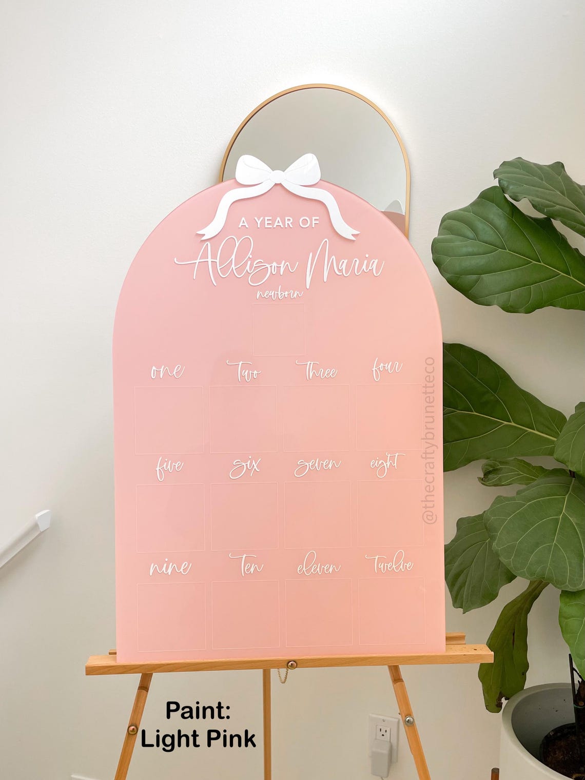 One Year of Baby Acrylic Sign, First Year of Photos Acrylic Sign, First ...