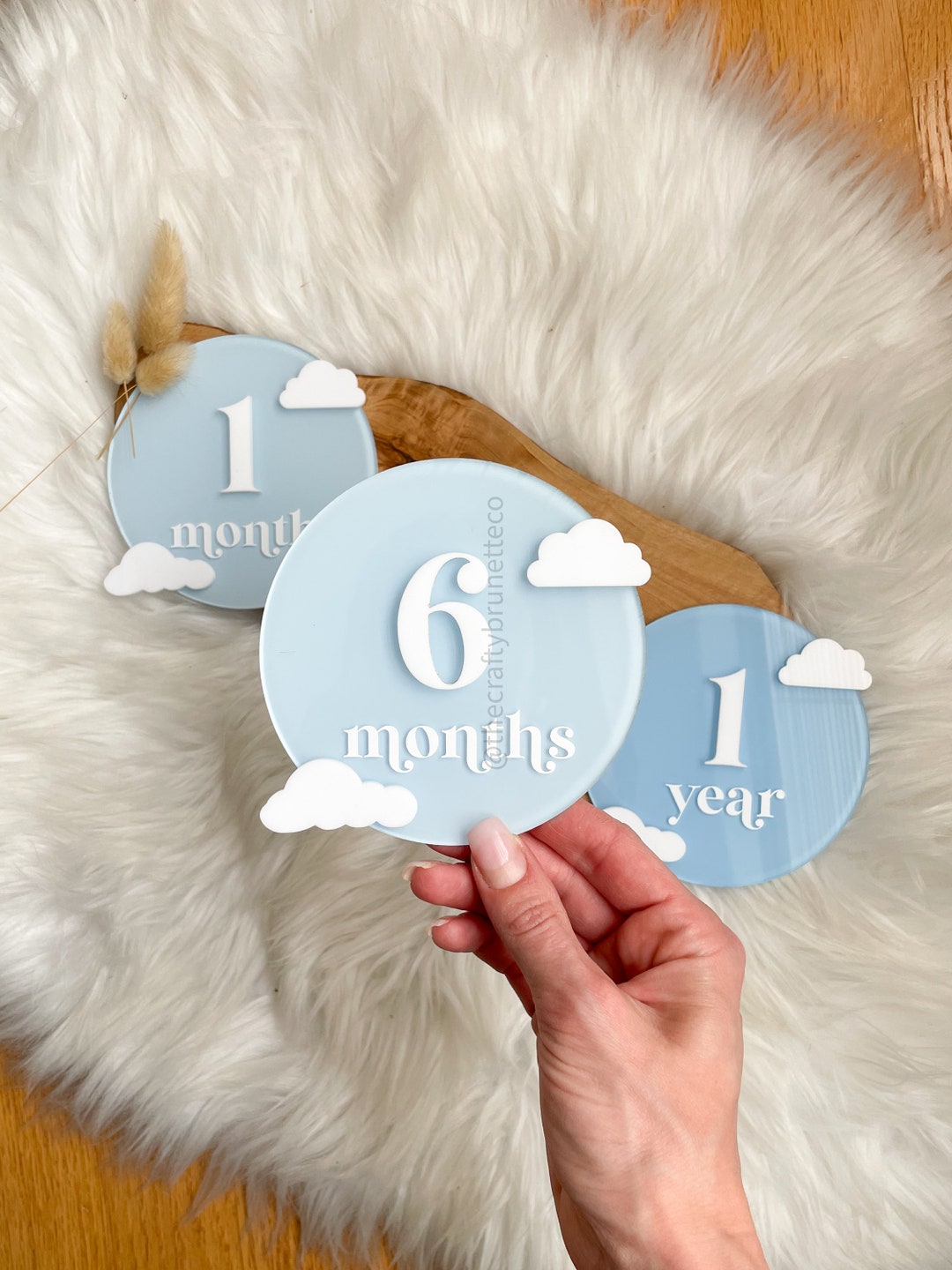 Cloud Acrylic Milestone Set, Monthly Milestone Set, Acrylic Milestone ...