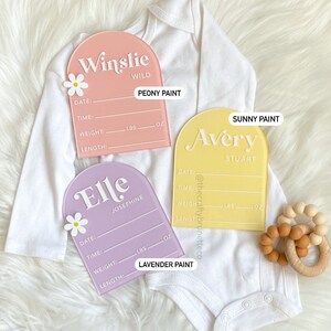Birth Stat Sign for Baby, Baby Birth Announcement, Acrylic Birth Stat ...