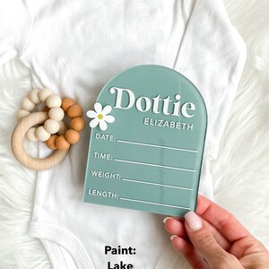 Birth Stat Sign for Baby, Baby Birth Announcement, Acrylic Birth Stat ...