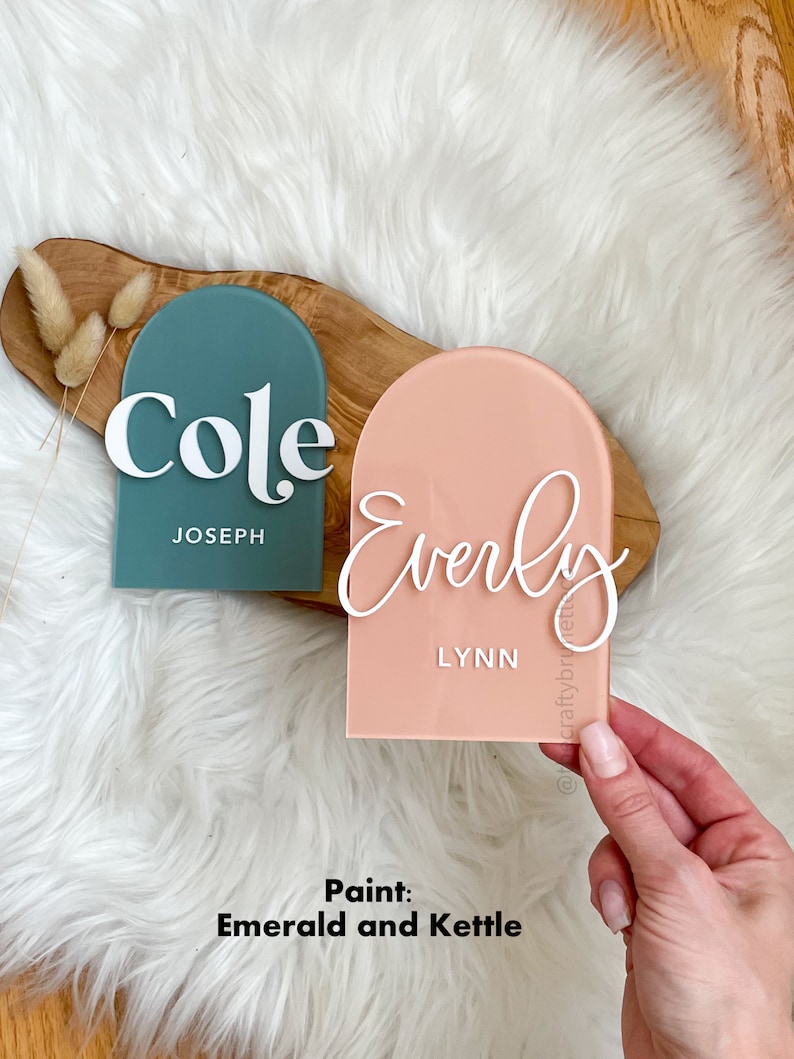 Acrylic Name Plaque, Baby Birth Announcement, Acrylic Baby Sign ...