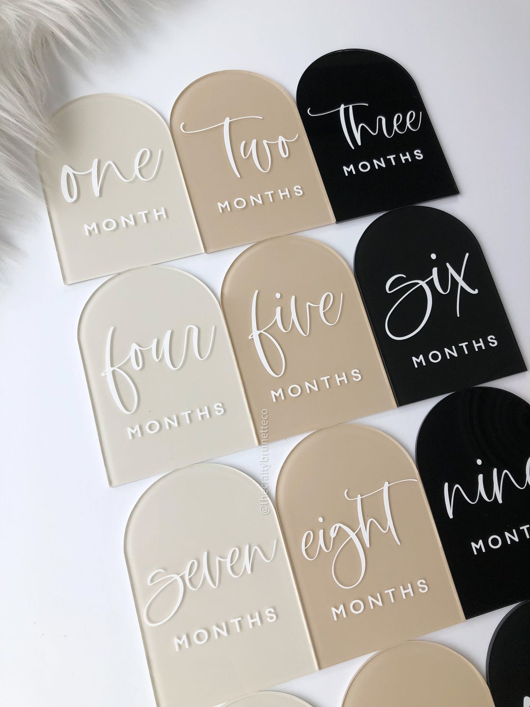 Arch Acrylic Milestone Set, Monthly Milestone Set, Acrylic Milestone ...