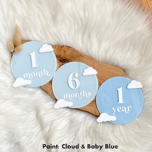 Cloud Acrylic Milestone Set, Monthly Milestone Set, Acrylic Milestone ...